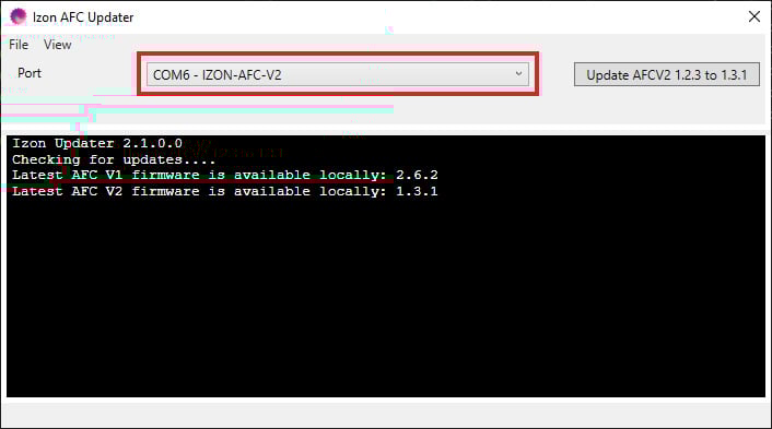 What is the latest version of AFC(V2) firmware?