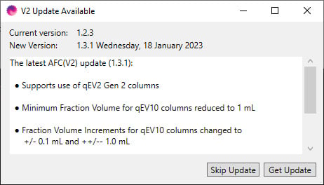 What is the latest version of AFC(V2) firmware?